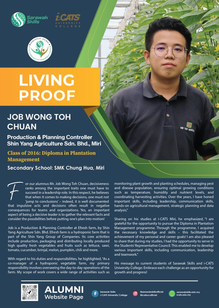 LIVING PROOF – Welcome to Sarawak Skills Alumni Page