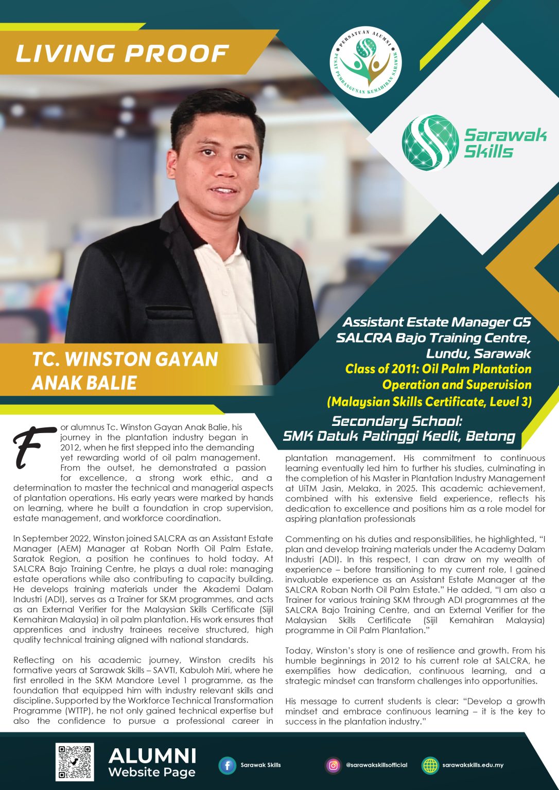 LIVING PROOF – Welcome to Sarawak Skills Alumni Page