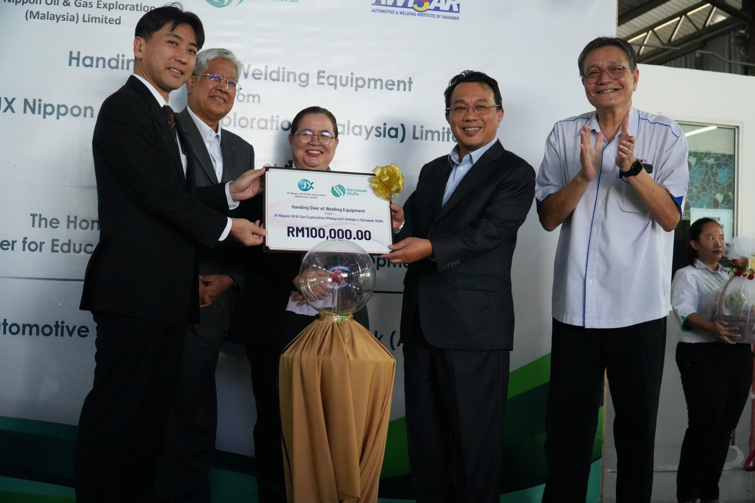 Handover of Welding Equipment from JX Nippon to Sarawak Skills ...